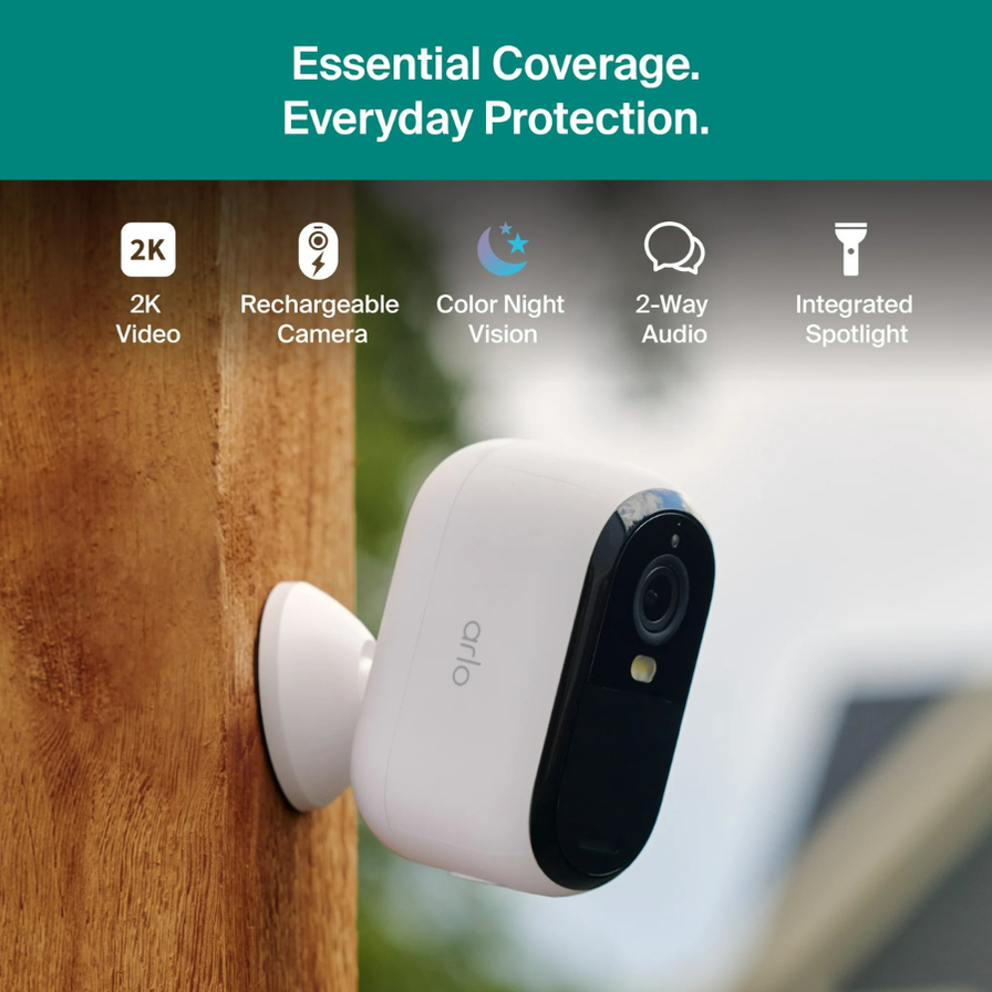Arlo Essential Security Camera 3rd Gen (2025) (VMC3080-100NAS) (VMC328 ...