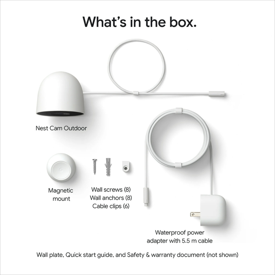 Google Nest Cam Outdoor 2nd Gen Wired Security Camera with 2K Video (N ...